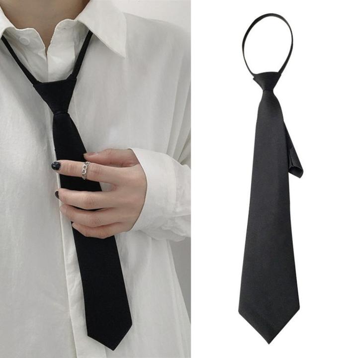 College Style Tie New Unisex All-match Student Zipper Tie Type Bow ...