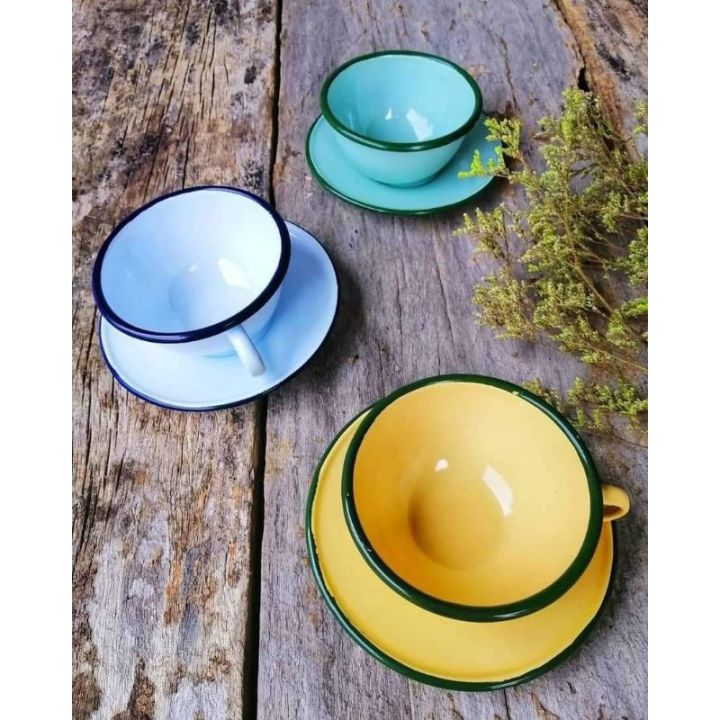 set cawan viral enamel 6 pcs | Lazada