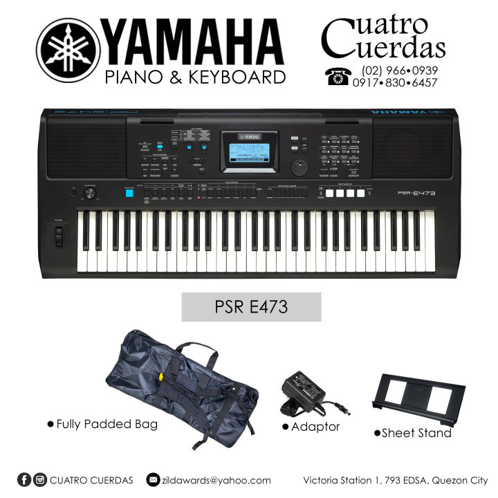 Yamaha PSR E473 61-Keys Portable Keyboard Brand New | Lazada PH