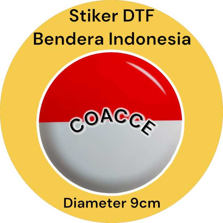 Stiker DTF Bendera Indonesia Bulat Model 3D Ukuran Diameter 9cm ... Stiker DTF Bendera Indonesia Bulat Model 3D Ukuran Diameter 9cm ...