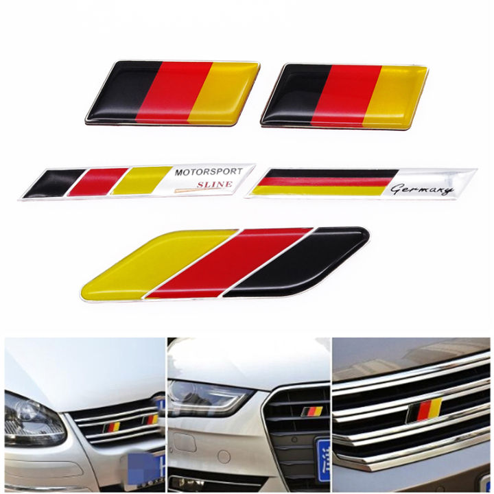 Universal car sticker for Benz VW Audi golf German flag emblem badge ...