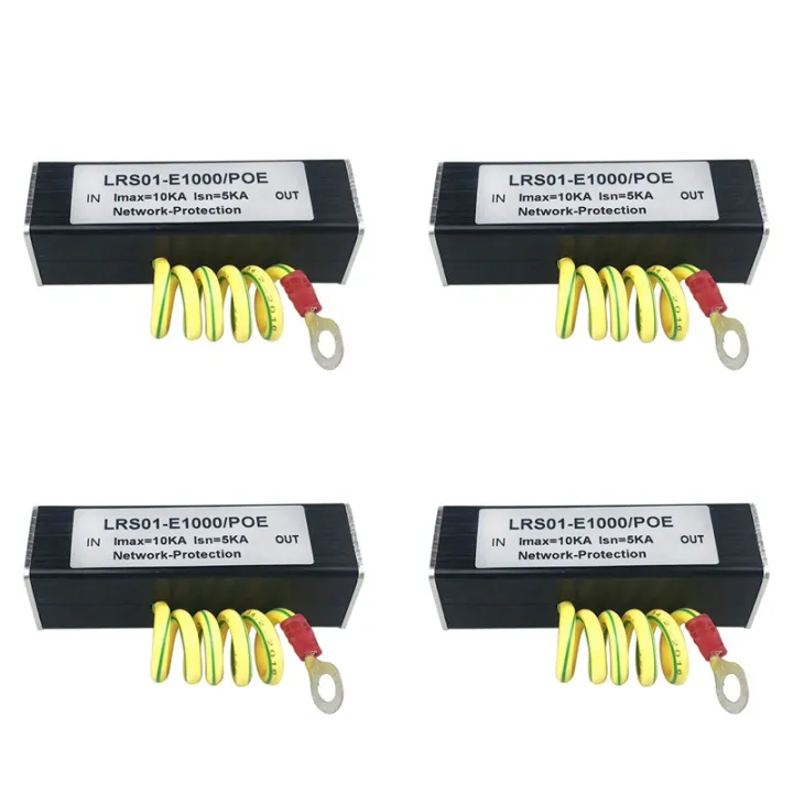 4X 100/1000M POE IP Camera Network POE Switch RJ45 & POE Surge ...