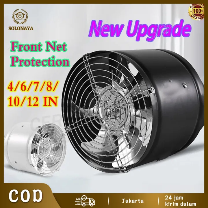 Inline Duct Fan Booster Exhaust Blower Toilet Dapur Restoran Udara ...