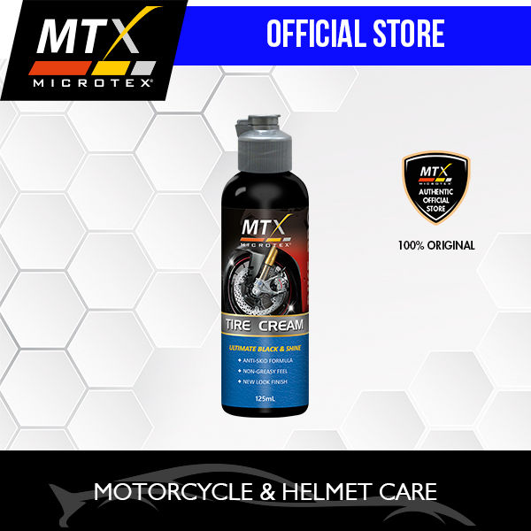 Microtex Bike Tire Cream 125ml (Ultimate Black & Shine, MTX Motorcycle ...