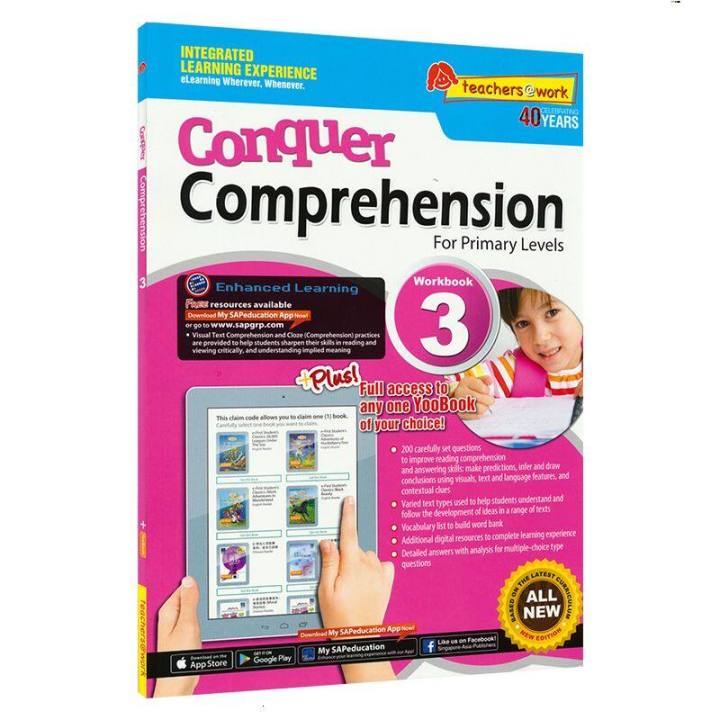 SAP Conquer Comprehension Workbook 3 Third Grade English reading ...
