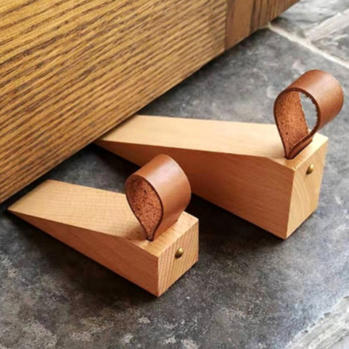 Wooden Door Wedge Stopper Non-Slip Solid Wood Door Stoppers Sturdy and ...