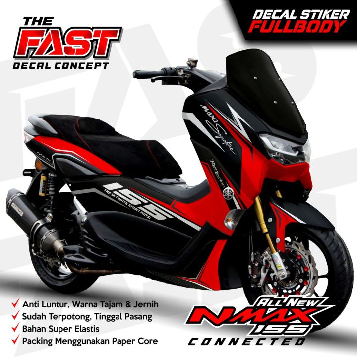 BISA COD Decal Sticker Yamaha Nmax 155 New Fullbody Racing Decal stiker ...