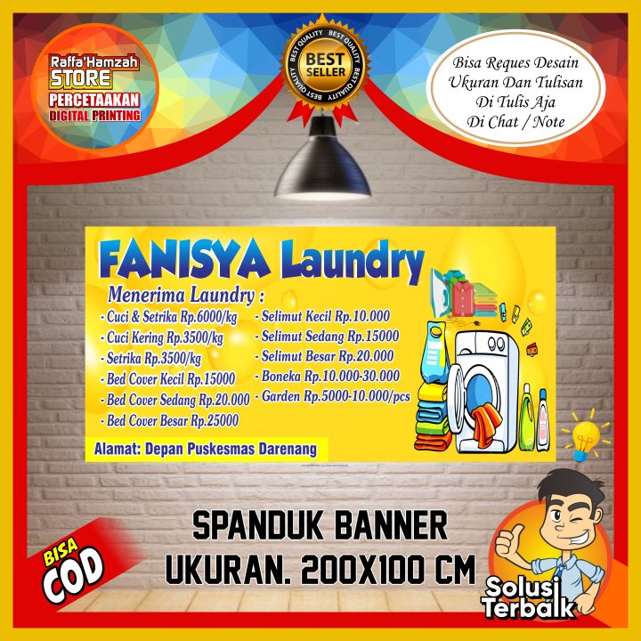 spanduk banner laundry custome / spanduk laundry / baner laundry ...