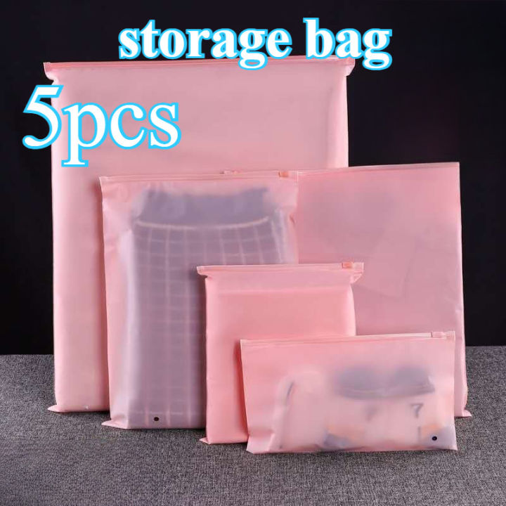 5Pcs Frosted Matte Bag Packaging for Clothing Business Food Storage ...