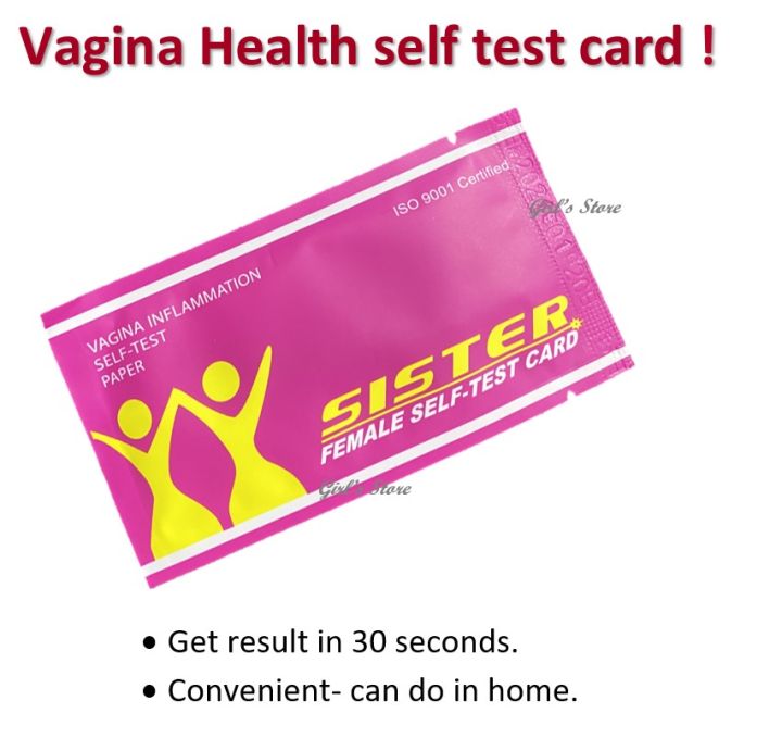 Private part (vaginal) self-examination card. vagina health test strip ...