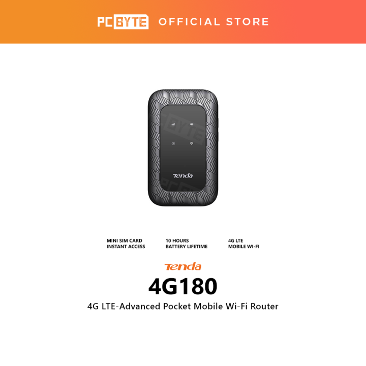 Tenda 4G180 4G LTE-Advanced Pocket Mobile Wi-Fi Router | Lazada