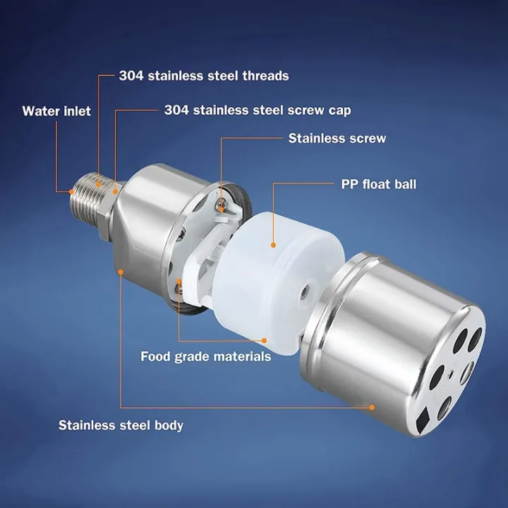 Automatic Water Level Control Valve 1/2 Inch Stainless Steel Float Ball ...