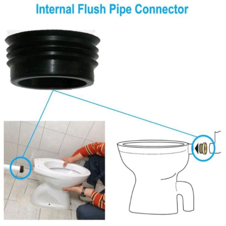 WC Rubber Gasket for Toilet bowl Jamban Jangkung Or Duduk (32mm 38mm ...