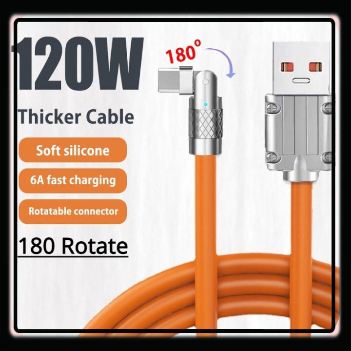 High speed charging cable 120W 6A liquid silicone USB C-type IOS USB ...