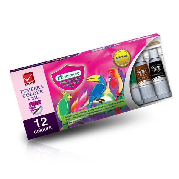 Master Art Tempera Colour Set 5ml x 12 Colours | Lazada
