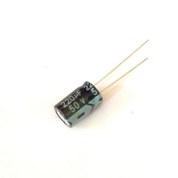 50pcs 220uF 50V 220MFD 50Volt -40+105C Aluminum Electrolytic Capacitor ...
