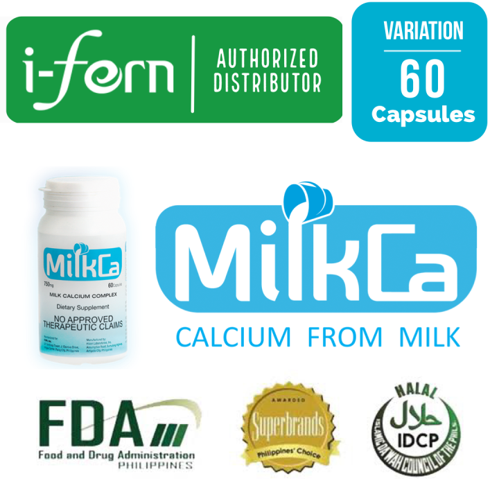 Dimz Trading - MilkCa Calcium from Milk (60 Capsules) - IFERN | Lazada PH