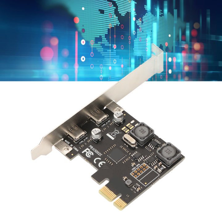 PCI E Type C Expansion Card Super Speed 5Gbps 2 Ports Independent ...