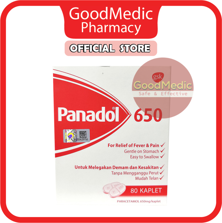 Panadol 650 (Original GSK Paracetamol 650mg) 1 box (80 caplets) | Lazada