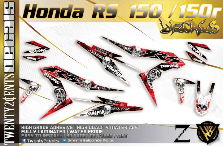 Honda RS150 Decals High-Quality Stickers red (sikspak) | Lazada PH