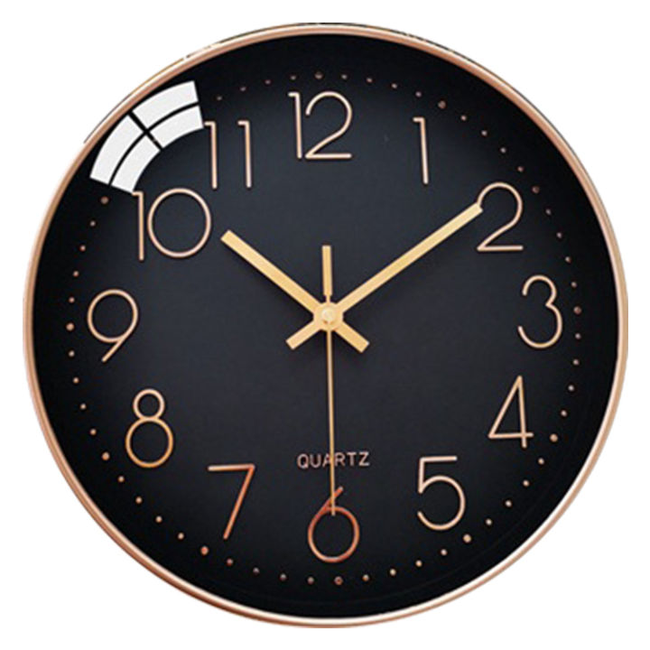 Silent Quartz Clock Modern Nordic Clear Glass Wall Clock Home Decor (10 ...