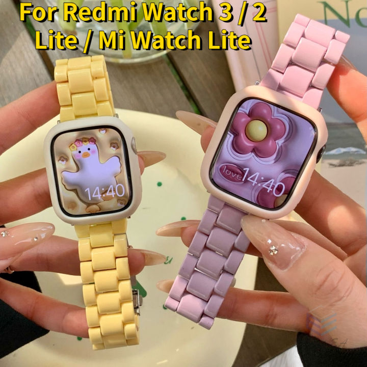 Macaron Candy Color Strap with Metal Frame for Xiaomi Redmi Watch 4 ...