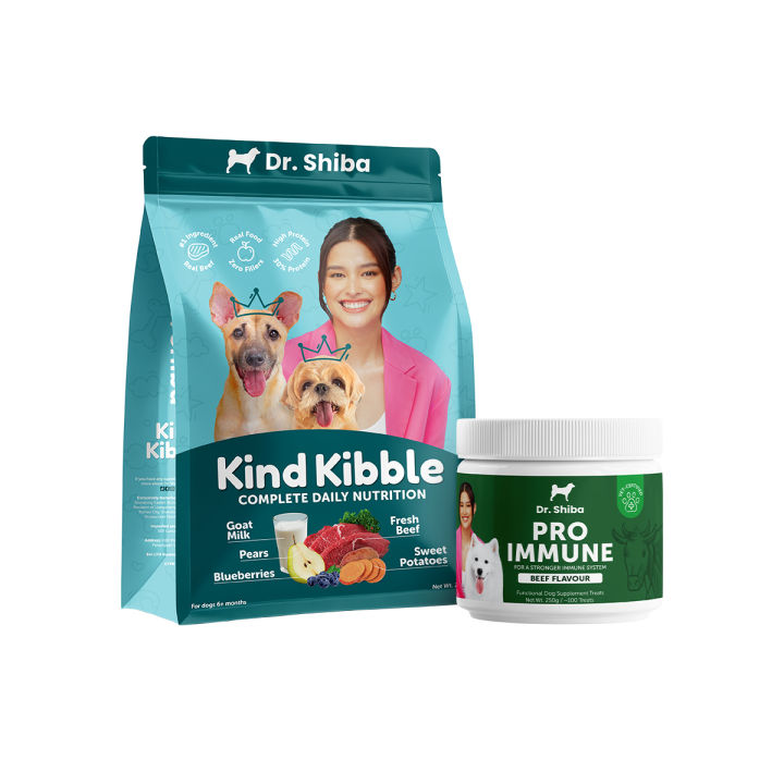 Dr. Shiba's Kind Kibble & Pro Immune Bundle - Daily Dog Food - Complete ...
