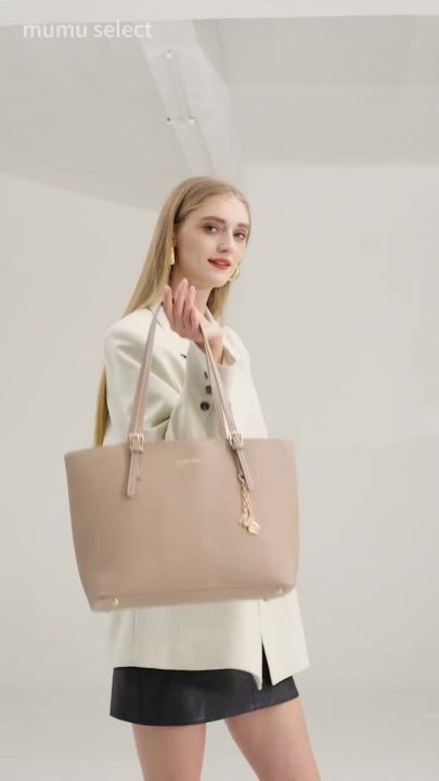 【Mumu Select】M334 Large Quality Pu Leather Women Office Tote Bag ...