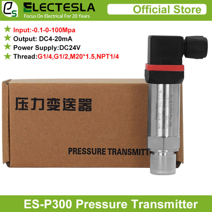 P300 PressureTransmitter 4-20ma 5V 10V Output Sensor Water Oil Gas -0.1-0-100Mpa Pressure Sensor ...