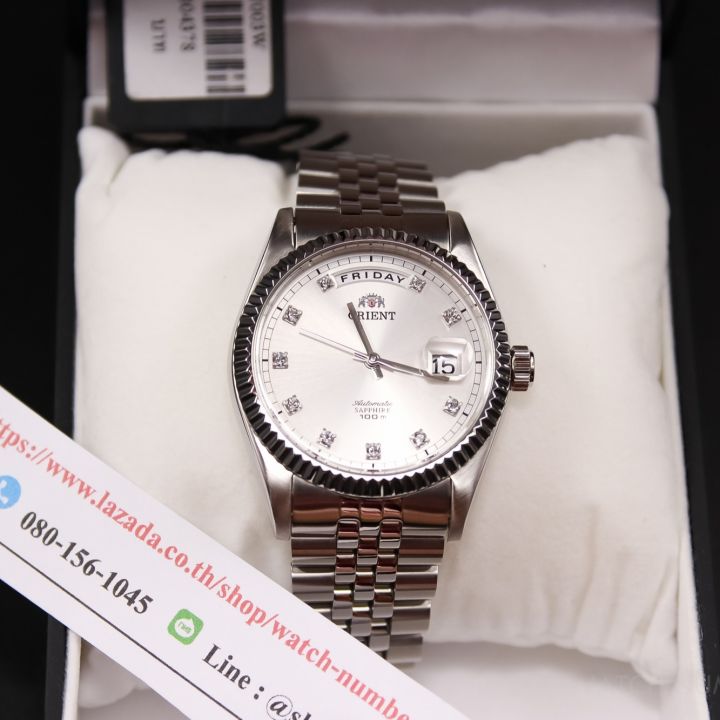 ORIENT "President" Classic Automatic Sapphire ฝั่งเพชร เม็ดมะยมขัน ...