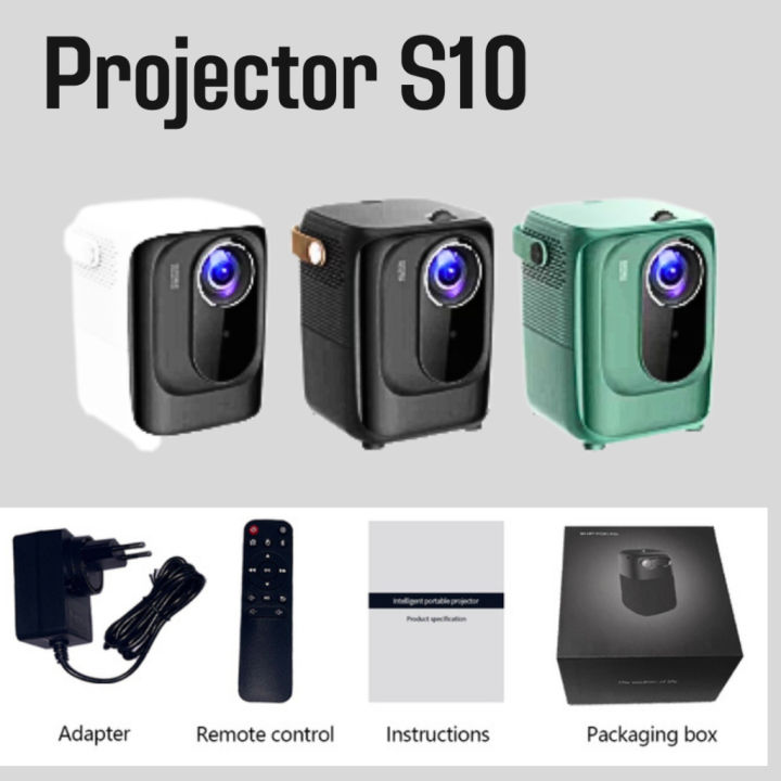 Projector 2024 New Lumos S10 Mini Projector Home Theater Android Smart ...