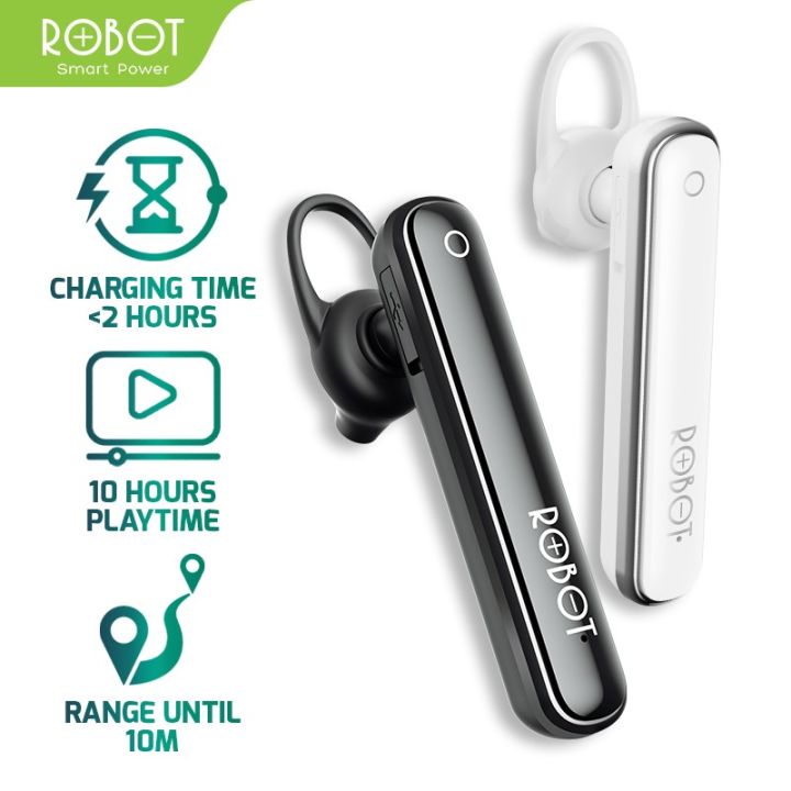 Hands free Earphone ROBOT Talk10 Headset Bluetooth - Garansi Resmi 1 ...