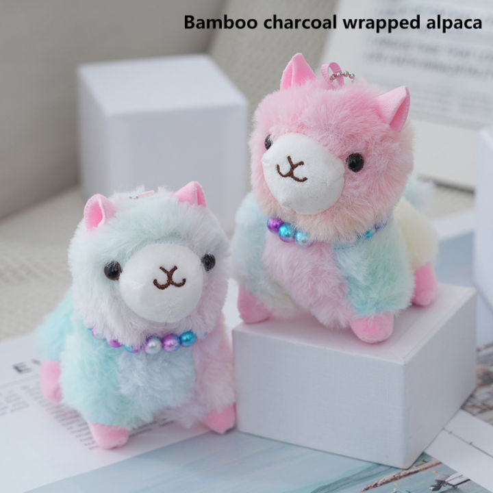 [FinessE] Cừu Alpaca Đồ Chơi Sang Trọng Động Vật Thú Nhồi Bông Đồ Chơi Móc Chìa Khóa Búp Bê Xe ...