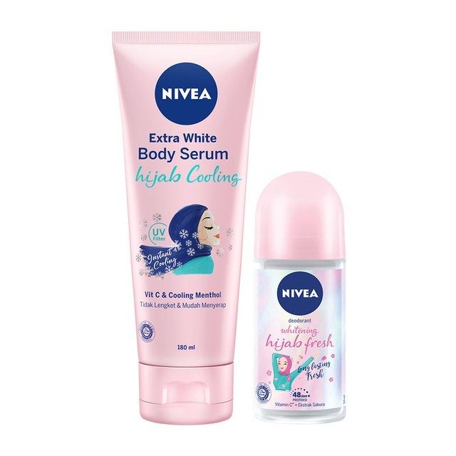 NIVEA Body Care Hijab Body Serum 180ml + Hijab Deodorant Roll-On 50ml ...