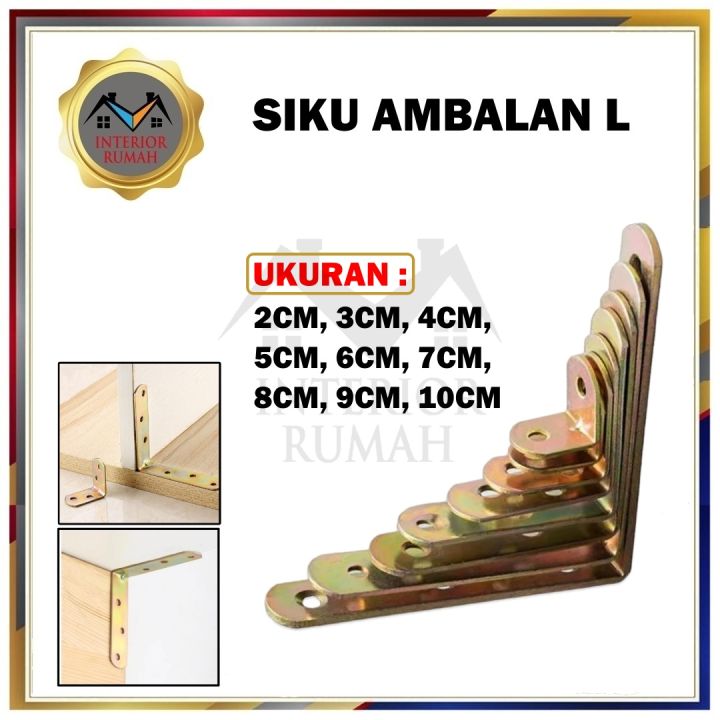 Siku L Besi Siku Rak Verseng Besi Siku L Penyangga Kayu 2cm, 3cm, 4cm ...