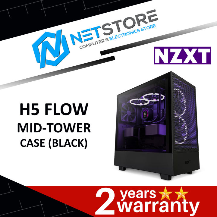 NZXT H5 FLOW MID-TOWER CASE - BLACK CC-H51FB-01 | Lazada