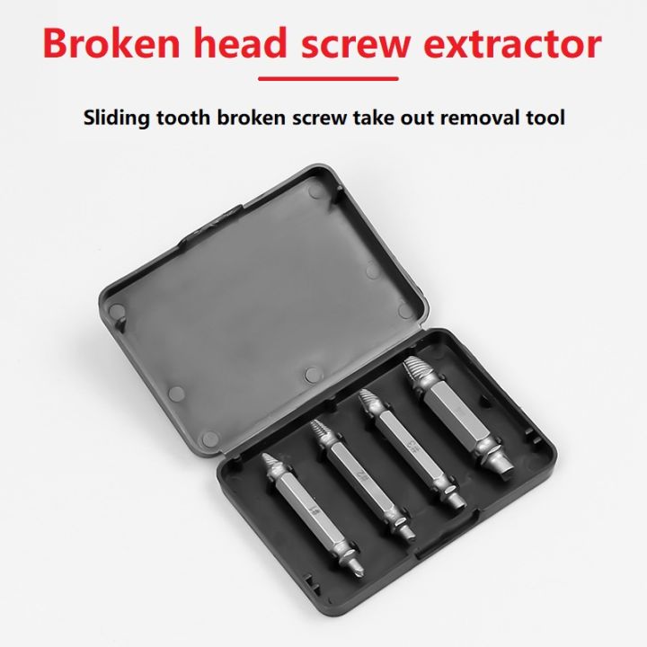 4pc Double-headed Screw Extractor Decapitated Special Tools For ...