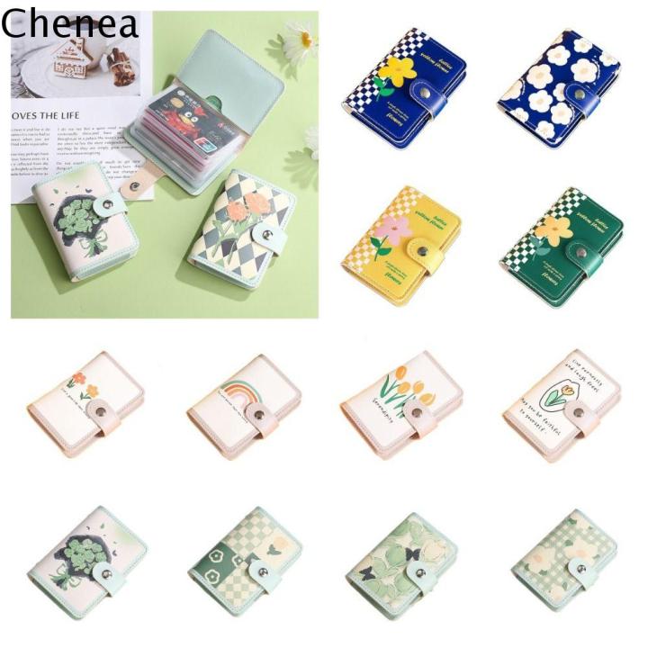 CHENEA สายรุ้งสีรุ้ง ผู้ถือบัตรดอกไม้ ช่องเสียบการ์ด22ช่อง หนังพียู ที่ ...