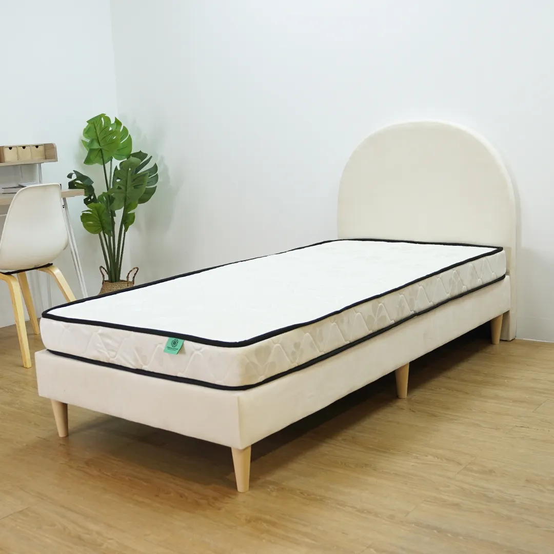 Furniture Direct ALISA Single Divan Bed Frame-Beige Velvet katik budak ...
