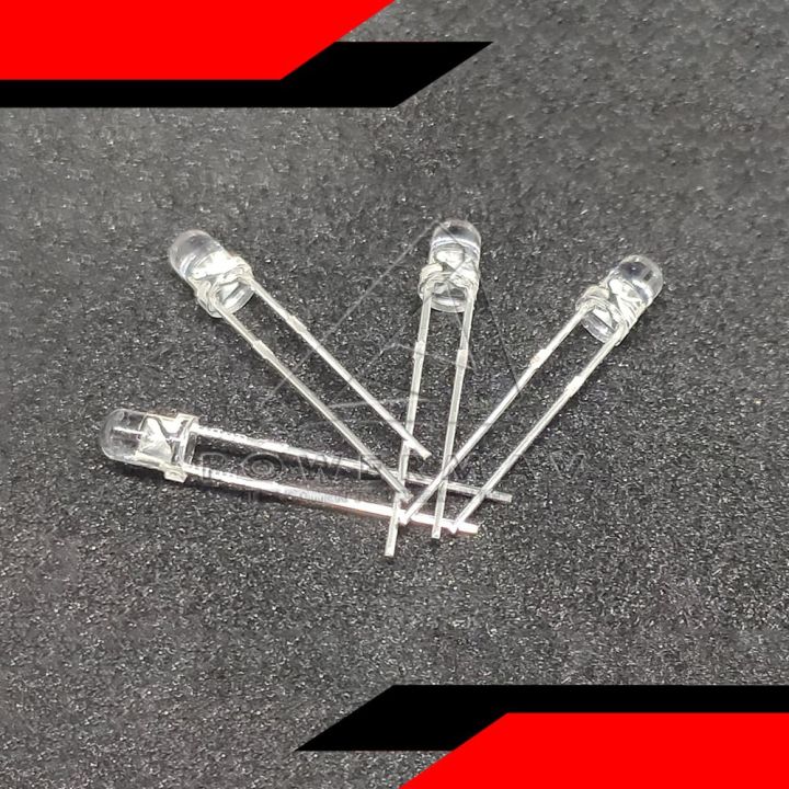 4pcs 3mm Led White Clear Lights 3mm White Light Emitting Diode 3v Dc
