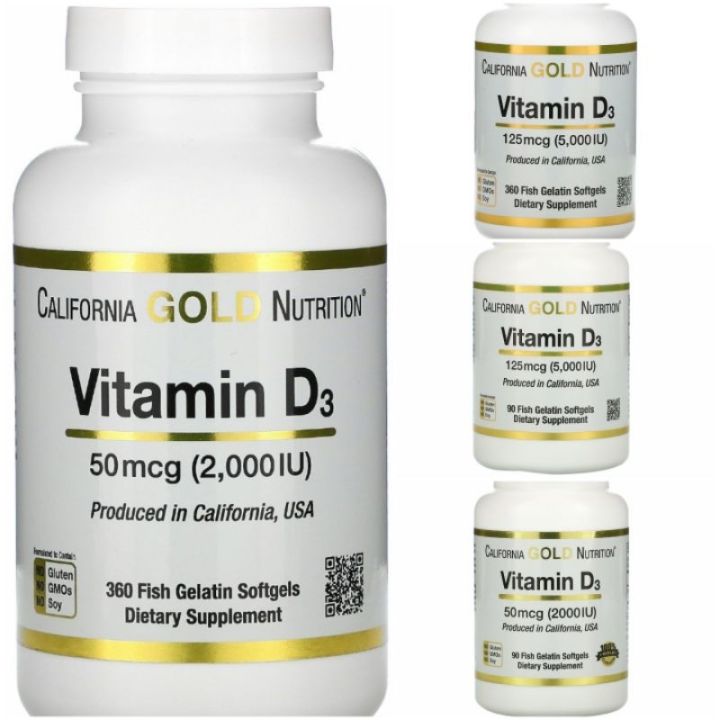 On Hand! California Gold Nutrition Vitamin D3 2000 IU or 5000IU 360 ...