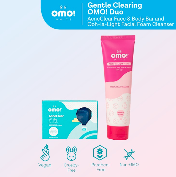 Gentle Clearing OMO! Duo - AcneClear White Face & Body Bar + Ooh-la ...