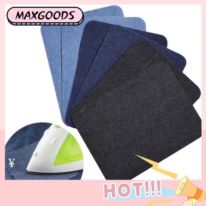 4Pcs Fabric Patch Elbow Fabric Jeans Iron-on Patches Clothes DIY Repair ...