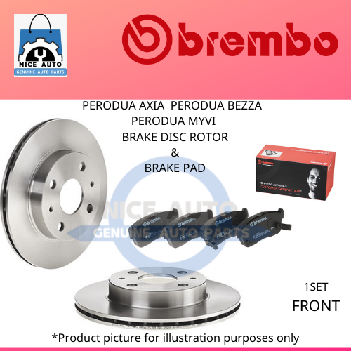 PERODUA AXIA / PERODUA BEZZA / PERODUA MYVI (BRAKE DISC ROTOR & BRAKE ...