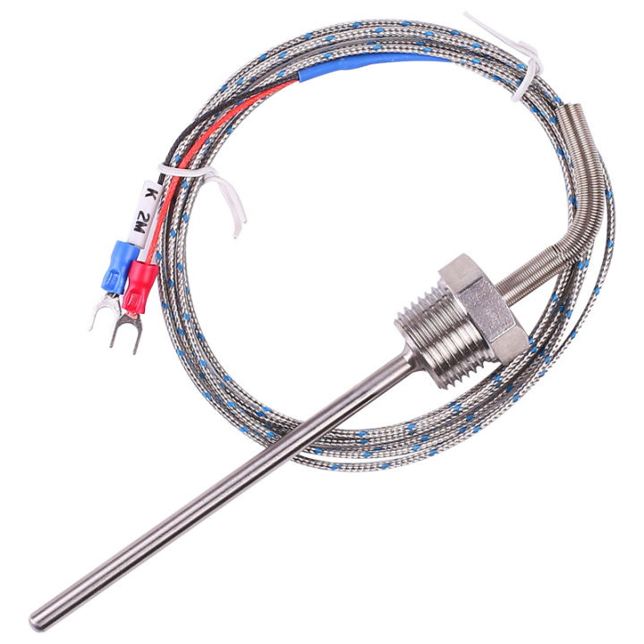 1/2 NPT Waterproof Stainless Steel k Thermocouple Sensor Probe 50mm ...
