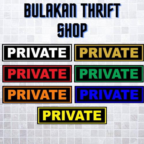 Private Sticker for motorcycles, tricycle, jeep Waterproof Vinyl 2.5 x ...