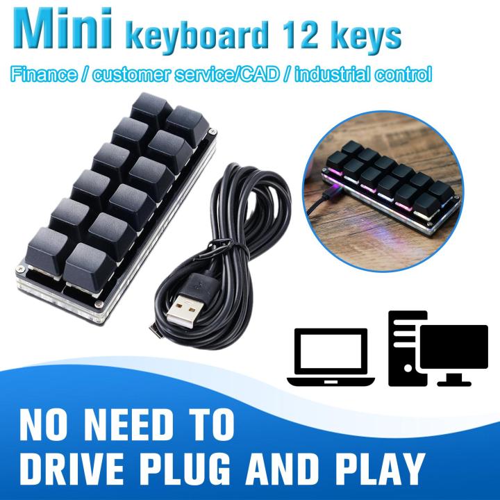 12 Key Gaming Keyboard Program Macro Keyboard With Light Shortcut ...