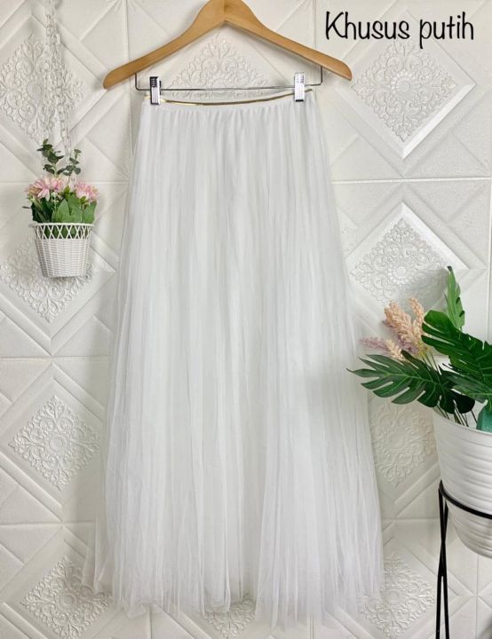 NEW ROK TUTU TERBARU RUFFLE 4 LAPIS KHUSUS PUTIH | Lazada Indonesia