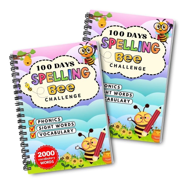 A4 A5 Spelling Bee 100-Day Challenge Spelling Bee Activity for Kids ...