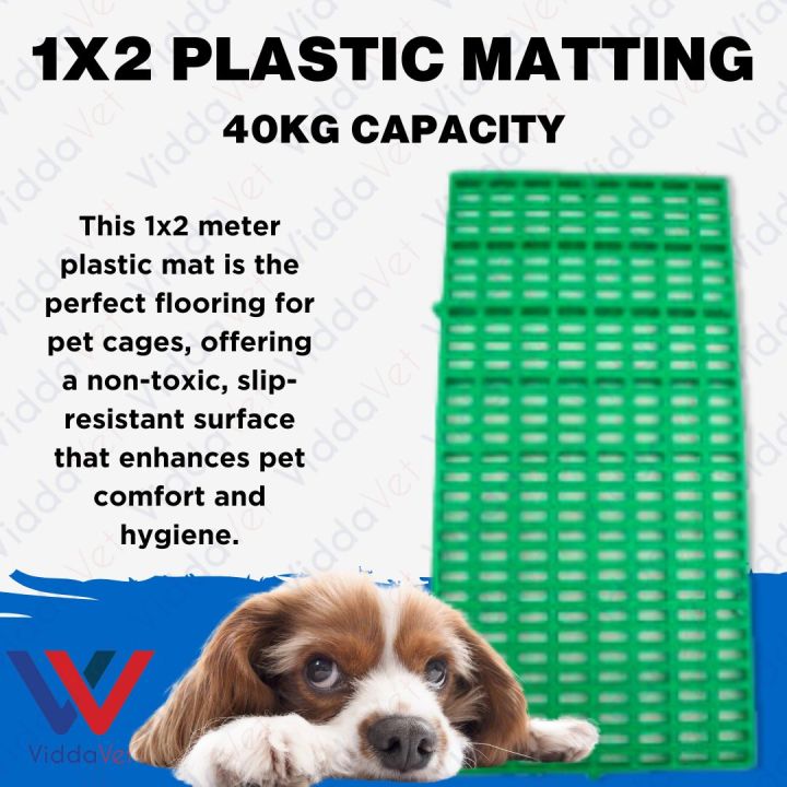 1x2 Easy-Clean Green Plastic Mattings for Dog Cages | Lazada PH